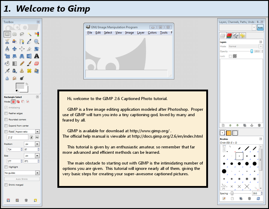 Gimp v2.6 Tutorial